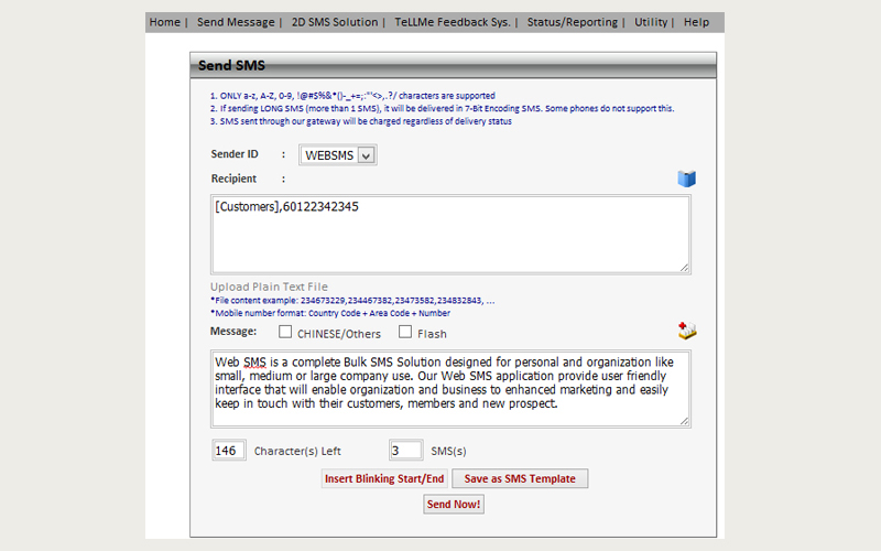 Malaysia Bulk SMS, Web SMS, Send SMS